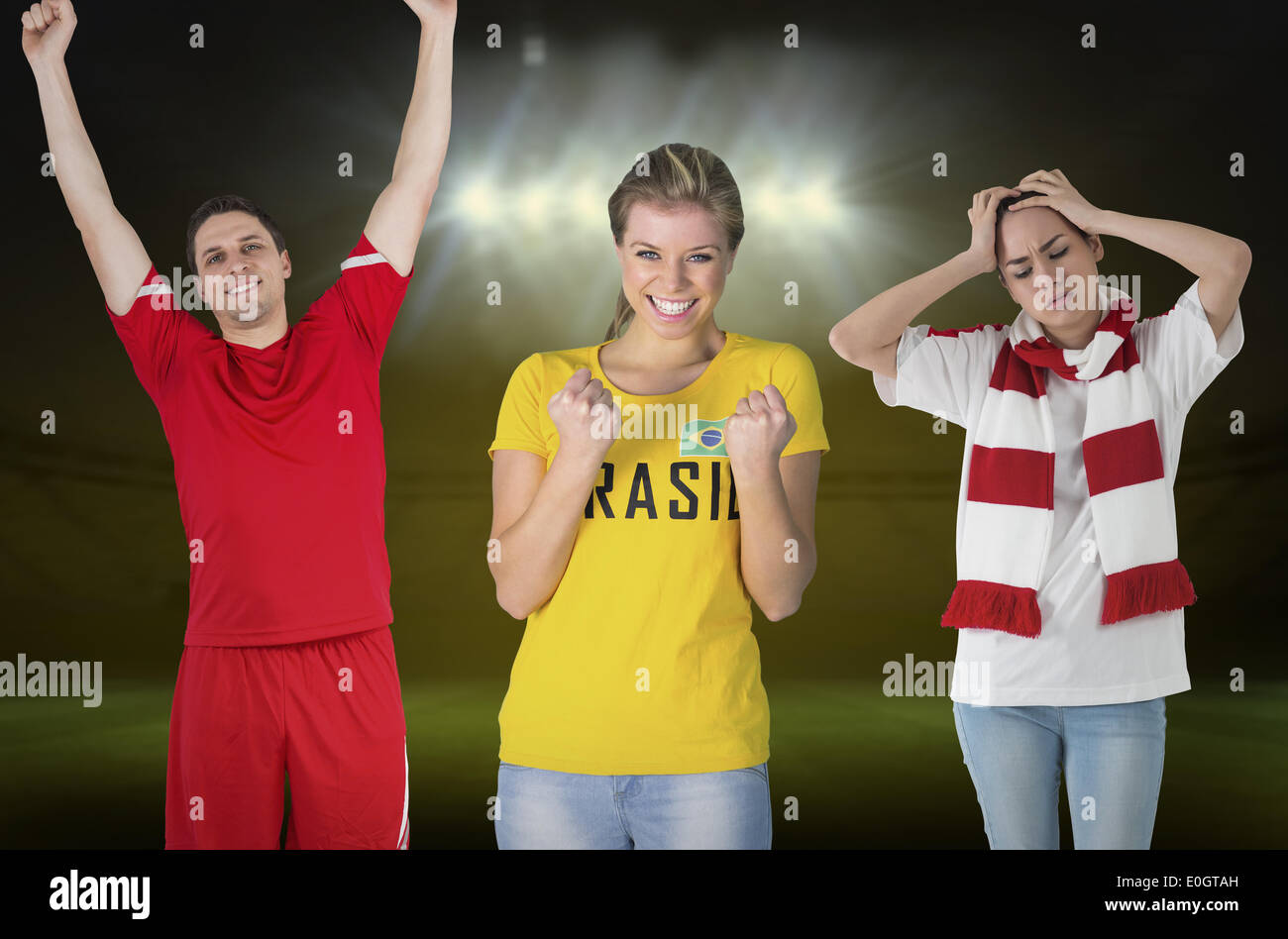 Various football fans Stock Photo - Alamy