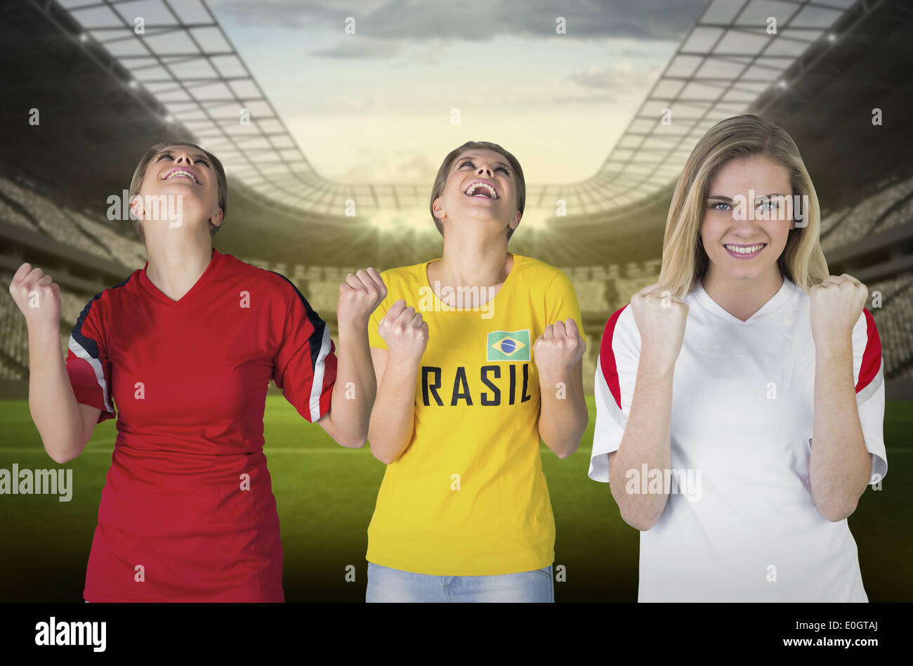 Various football fans Stock Photo - Alamy