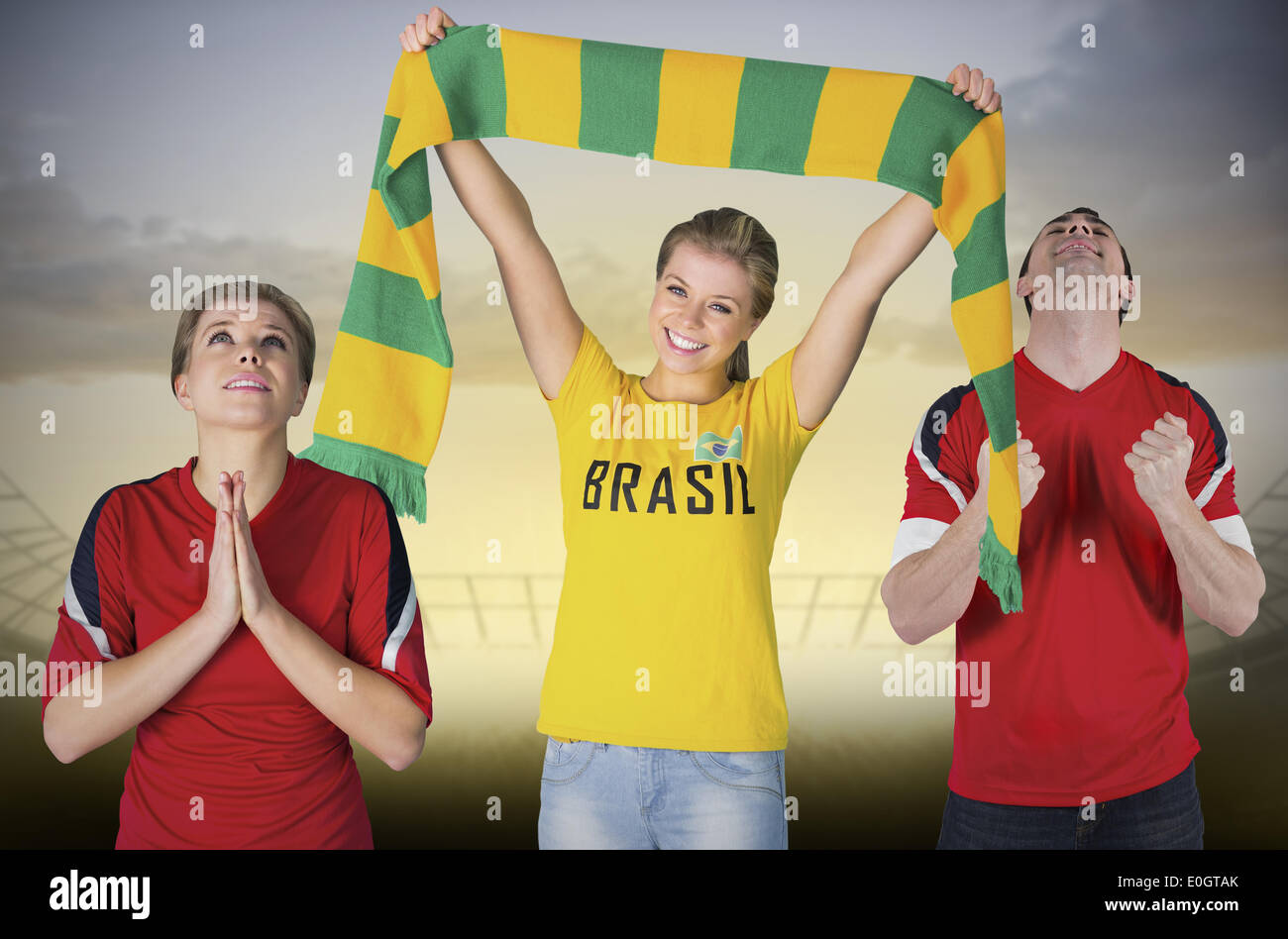 Various football fans Stock Photo - Alamy