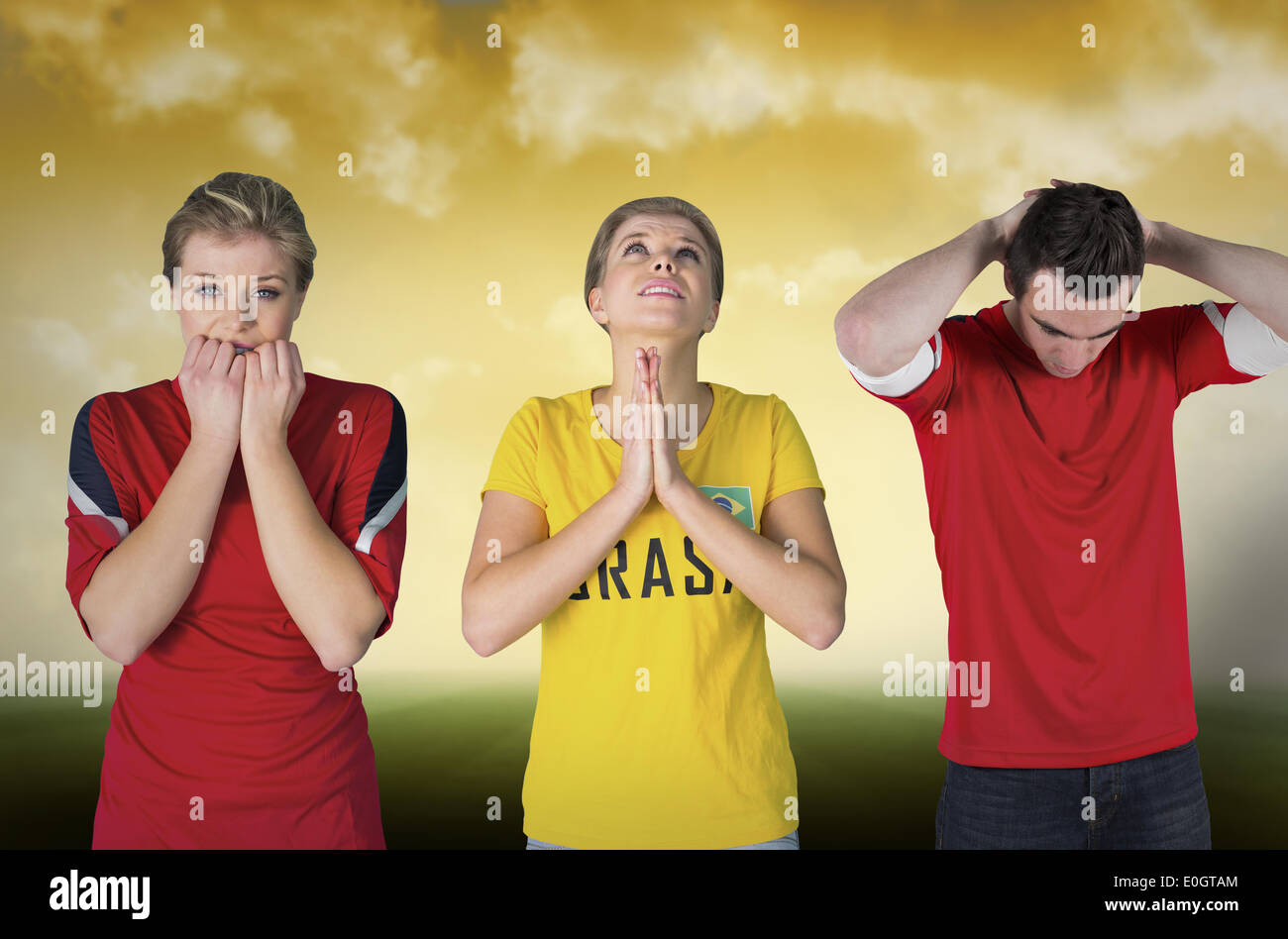 Various football fans Stock Photo - Alamy