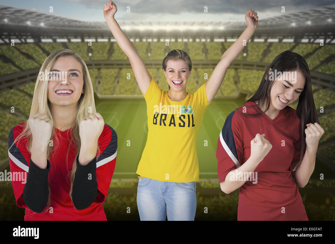 Various football fans Stock Photo - Alamy