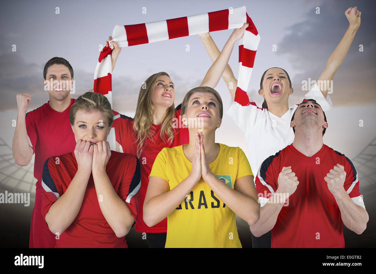 Various football fans Stock Photo - Alamy