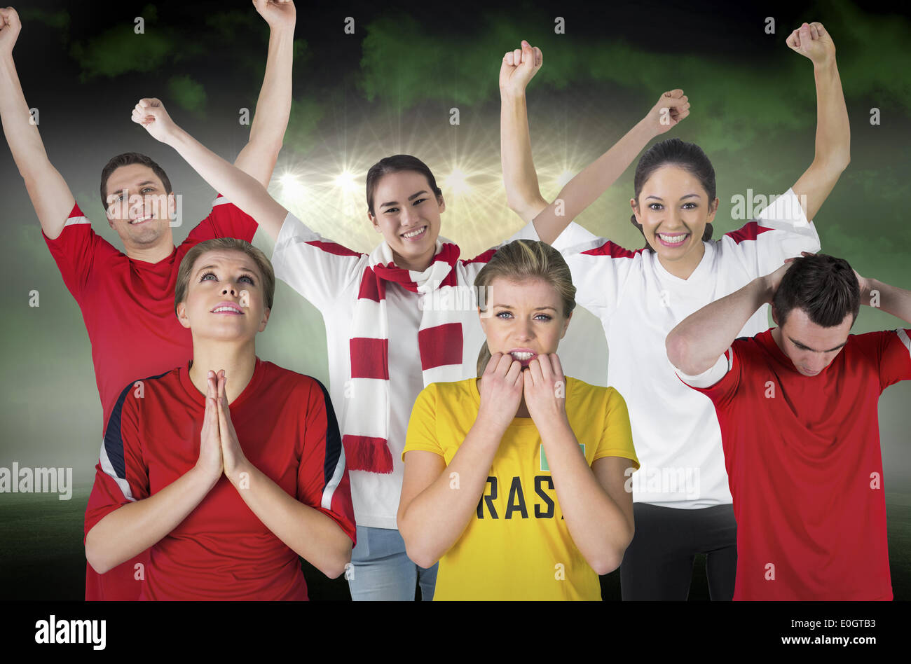 Various football fans Stock Photo - Alamy