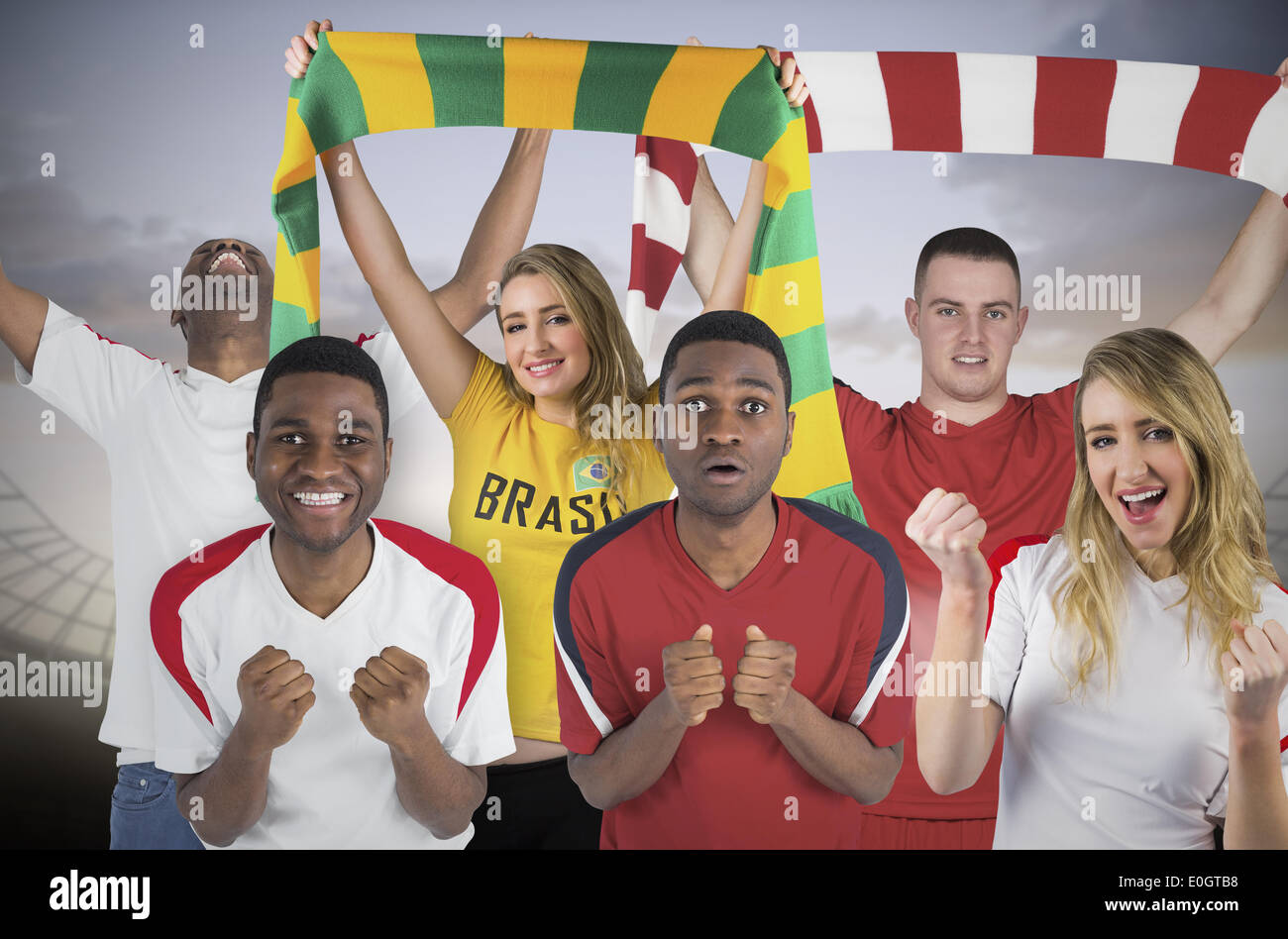 Various football fans Stock Photo - Alamy