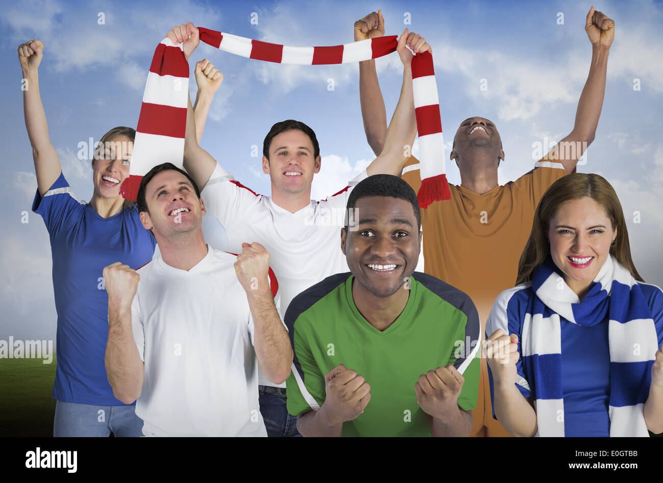 Various football fans Stock Photo - Alamy