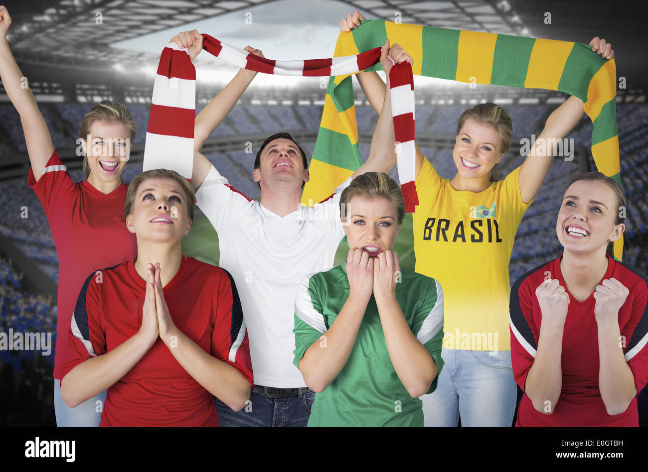 Various football fans Stock Photo - Alamy