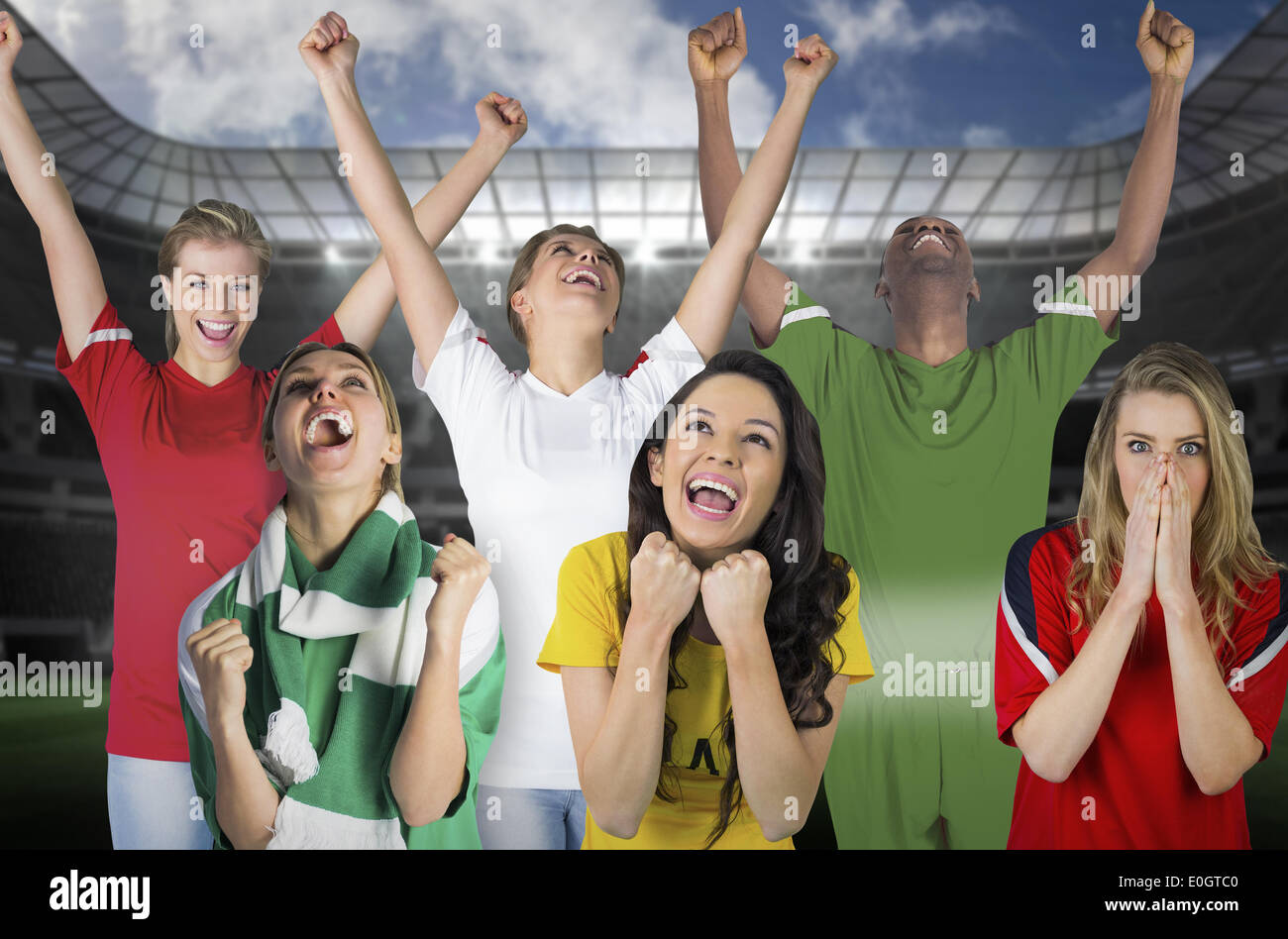 Various football fans Stock Photo - Alamy