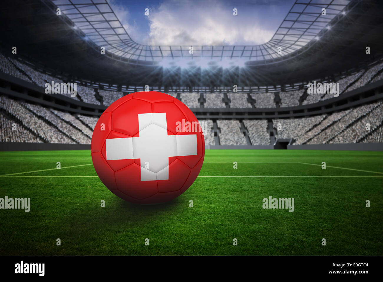 Football in swiss colours Stock Photo - Alamy