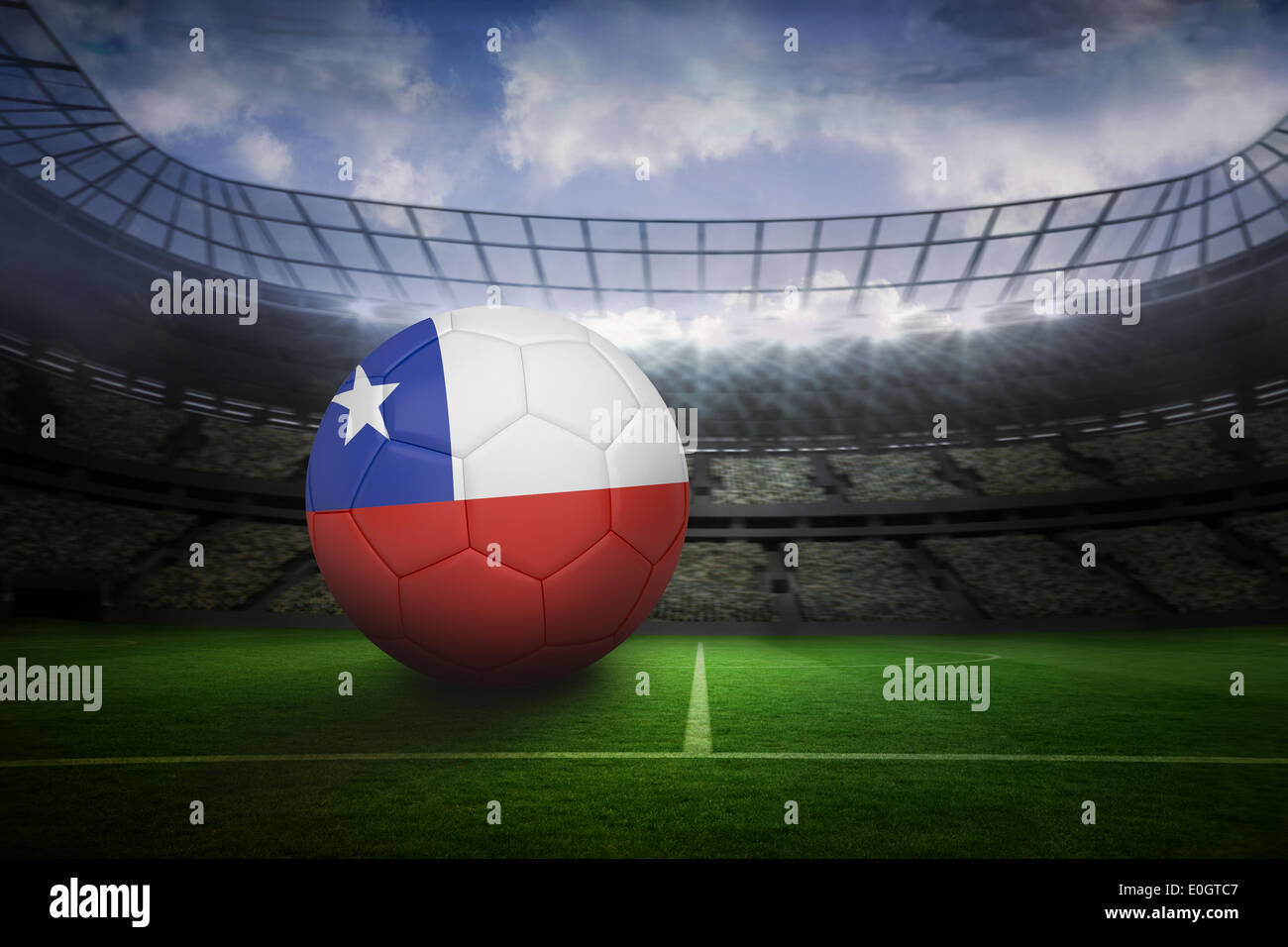 Football in chile colours Stock Photo - Alamy