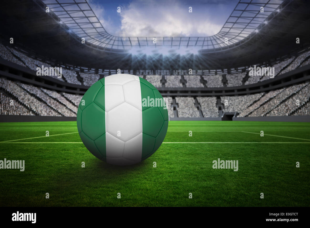 Football in nigeria colours Stock Photo - Alamy