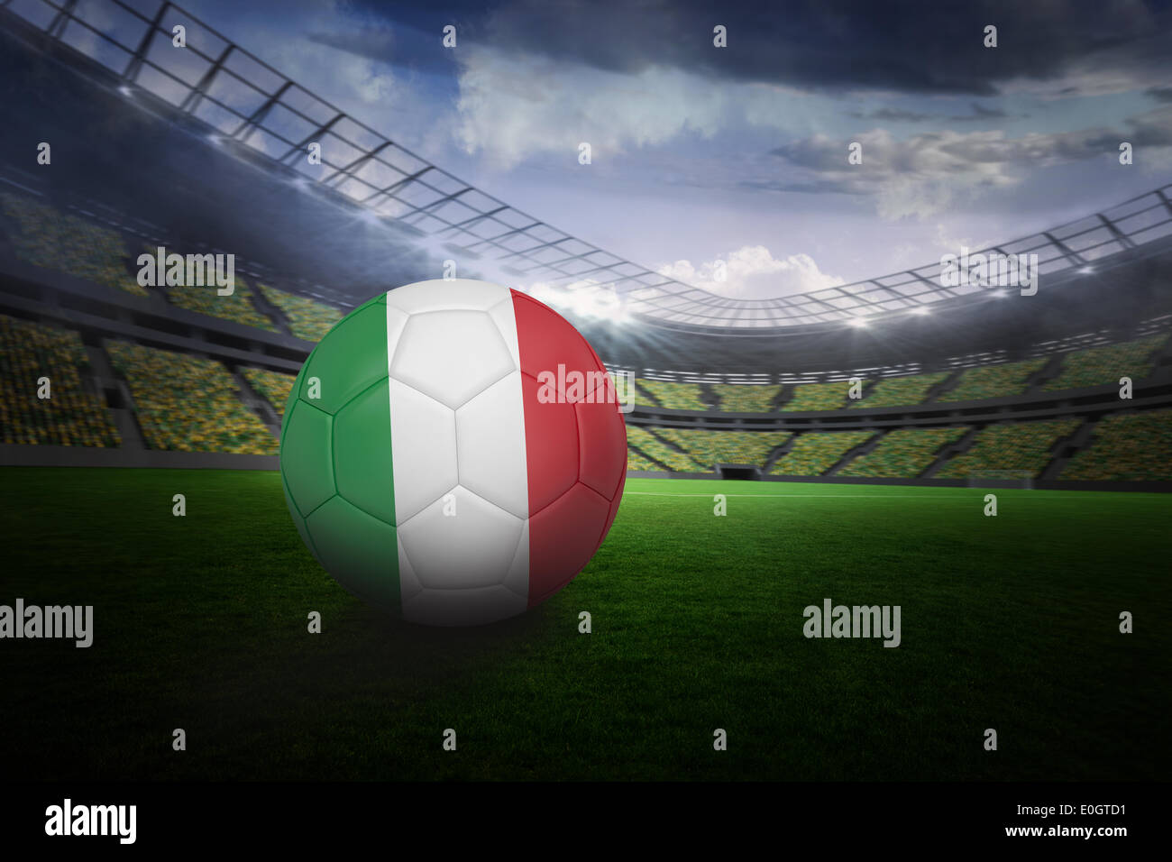 Football in italy colours Stock Photo - Alamy