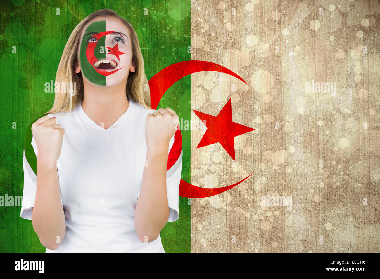 Woman face painted flag iran hi-res stock photography and images - Alamy