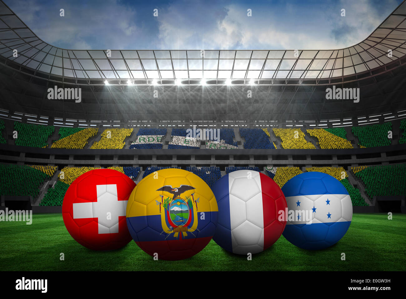Group e world cup footballs Stock Photo - Alamy