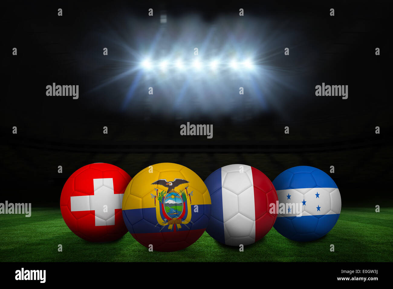 Group e world cup footballs Stock Photo - Alamy