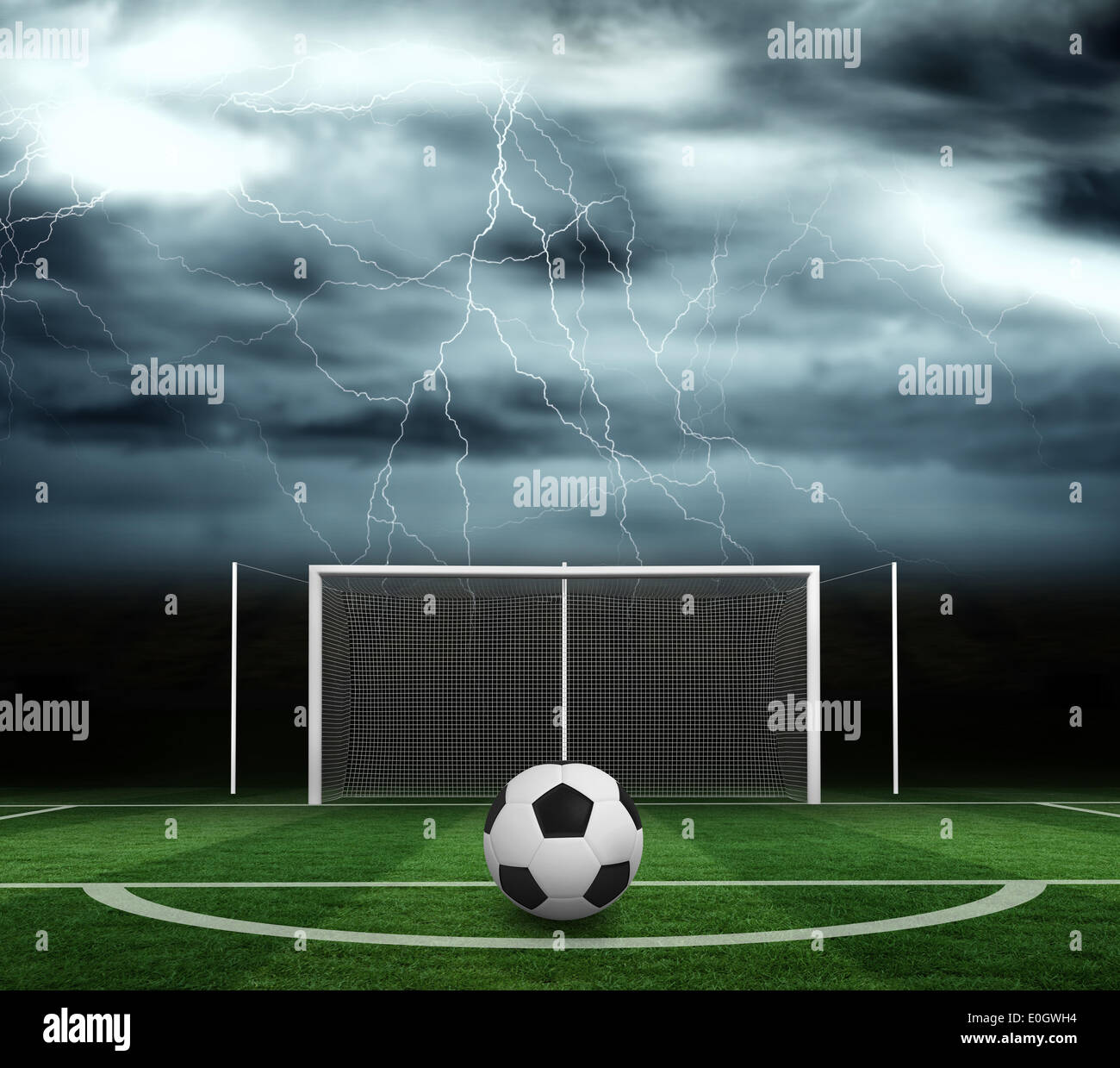 Black and white football Stock Photo - Alamy