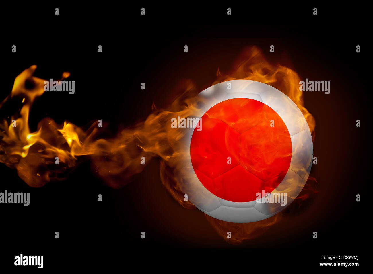 Fire surrounding japan ball Stock Photo - Alamy
