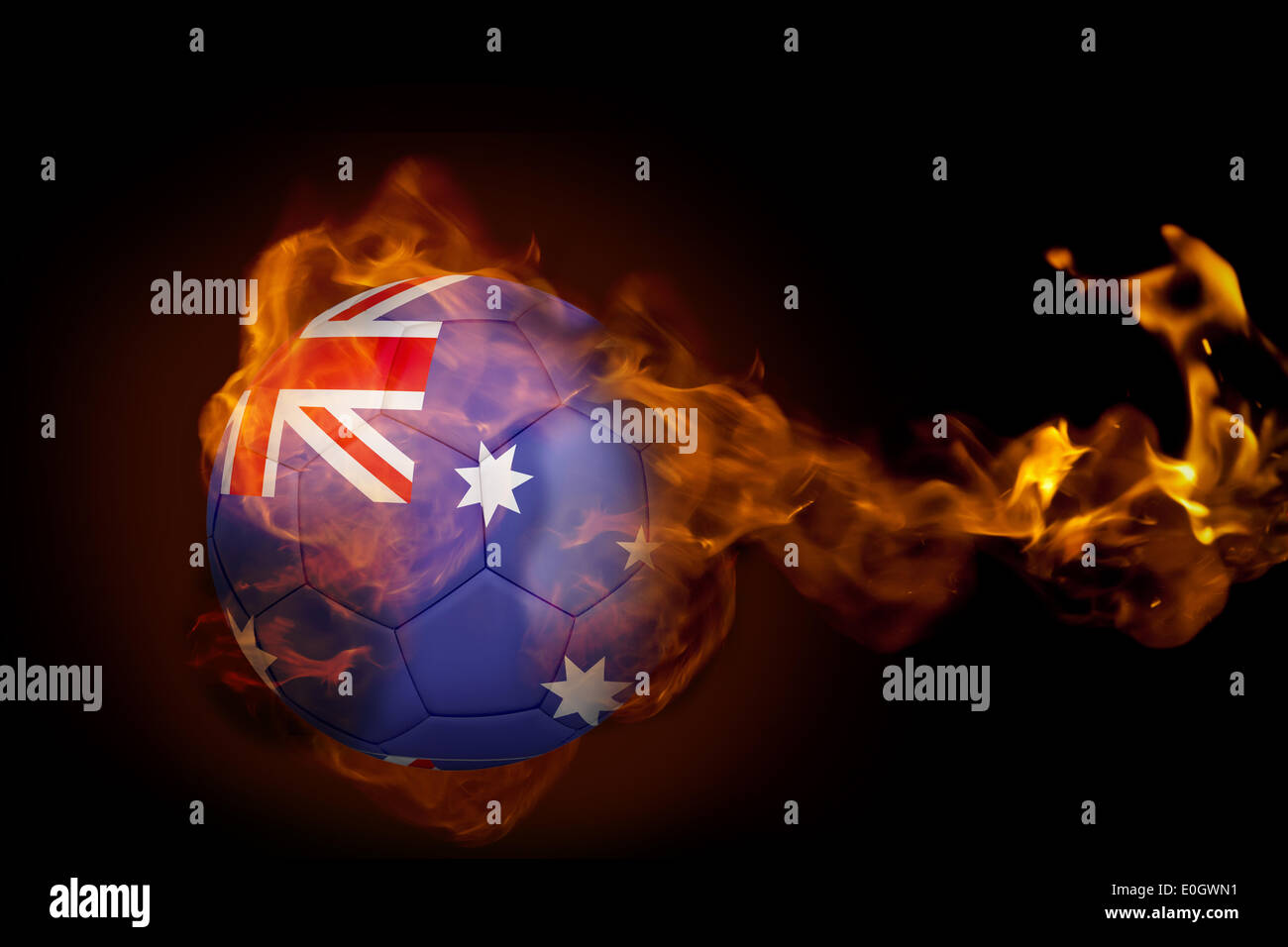 Fire surrounding australia ball Stock Photo - Alamy