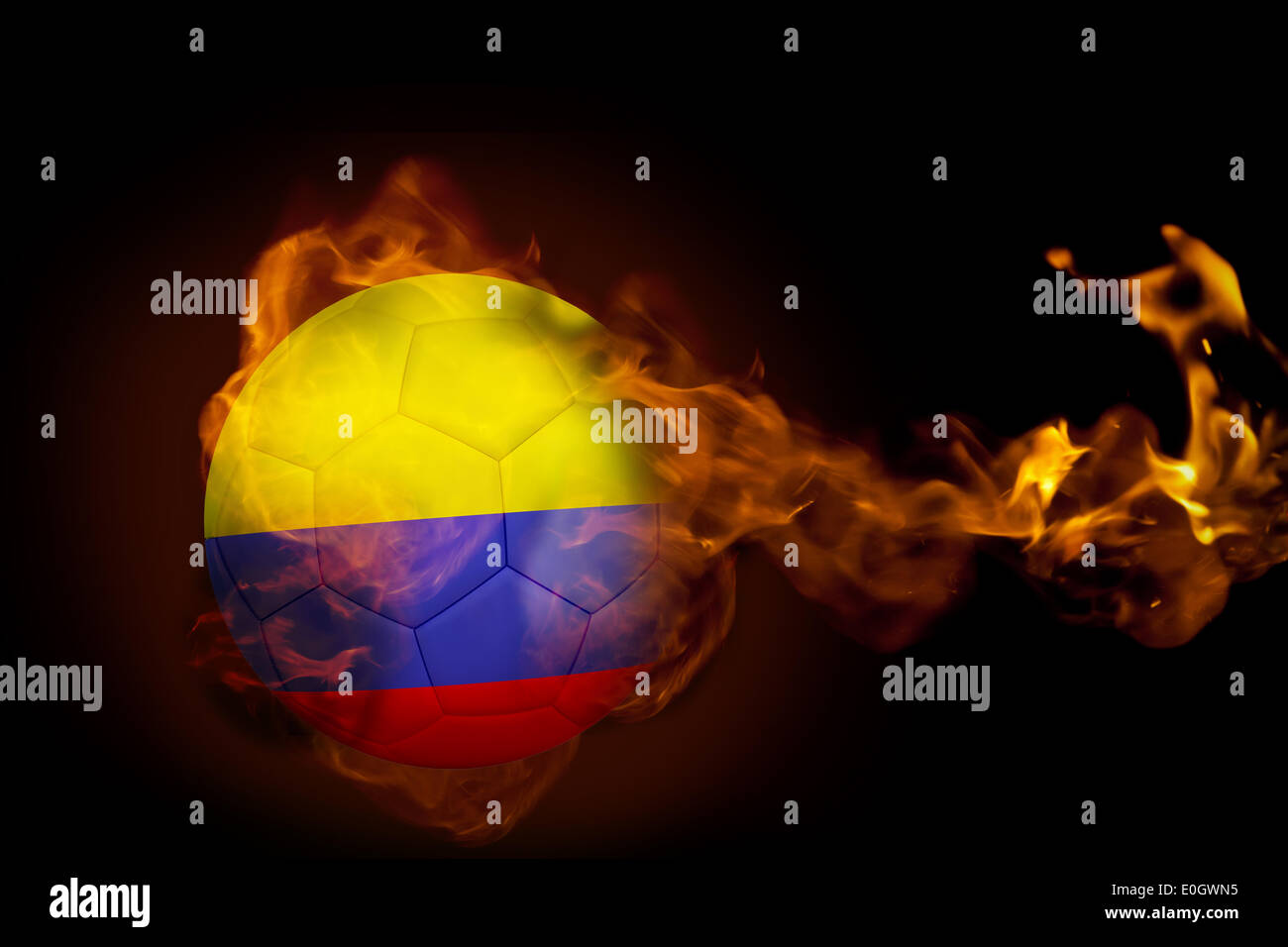 Fire surrounding colombia ball Stock Photo - Alamy