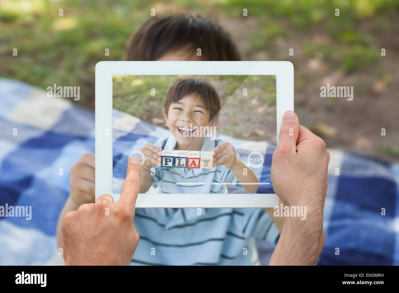 Hand holding tablet hi-res stock photography and images - Alamy