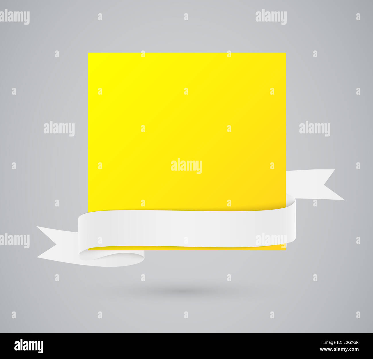 Abstract yellow card with ribbon Stock Photo - Alamy