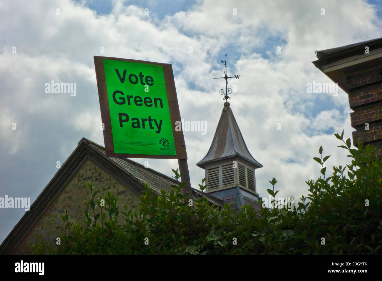 Vote green party poster Norwich south England UK Stock Photo - Alamy
