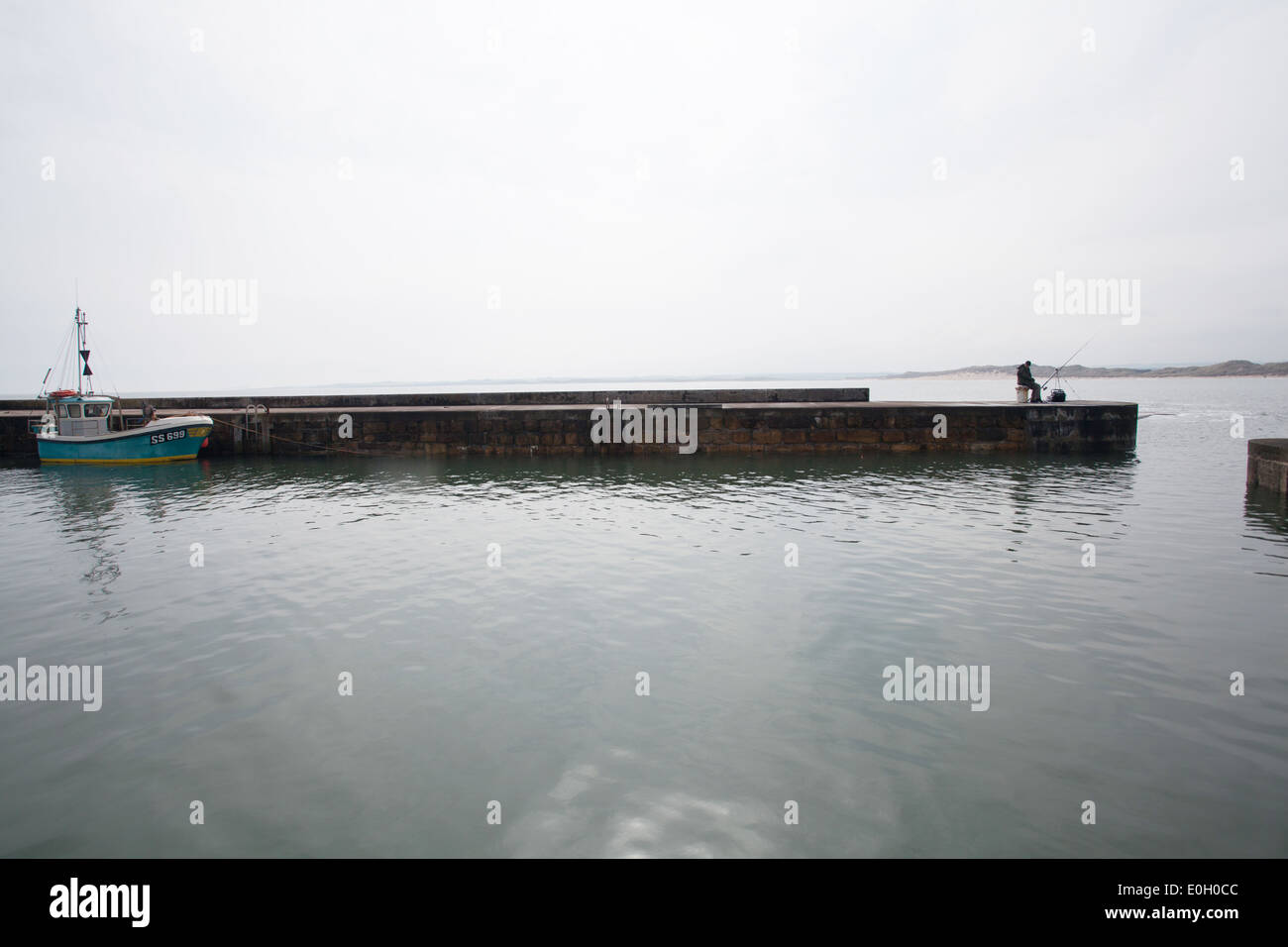fishing boat in Beadnell harbour Northumberland UK Stock Photo - Alamy