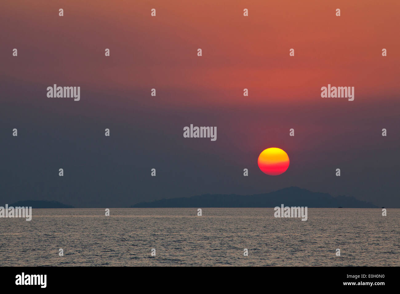 Sunset over Lake Malawi, Malawi, Africa Stock Photo - Alamy