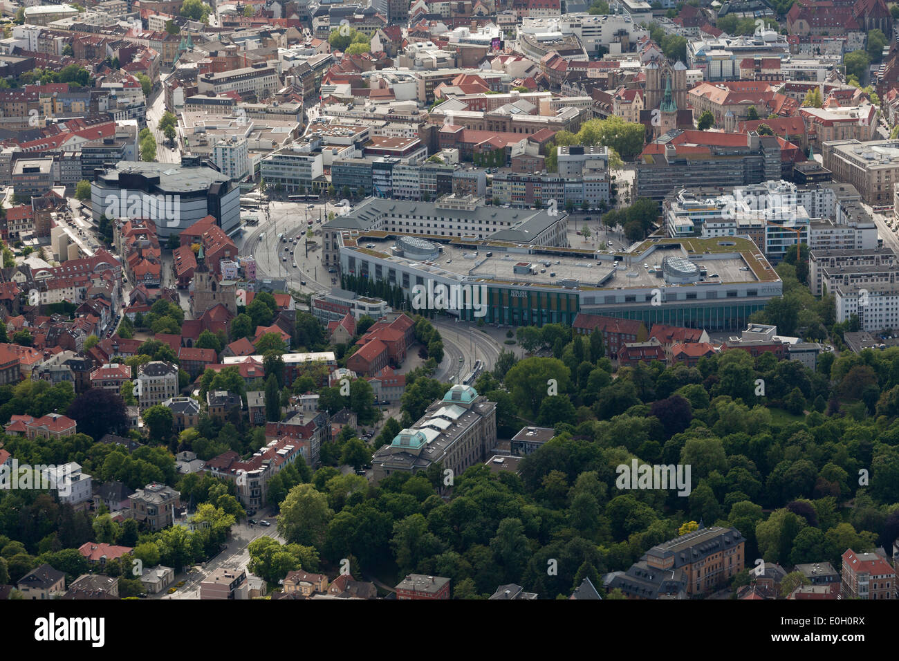 Aerial view of Brunswick with St. Catherine's Church, Cathedral, Palace ...