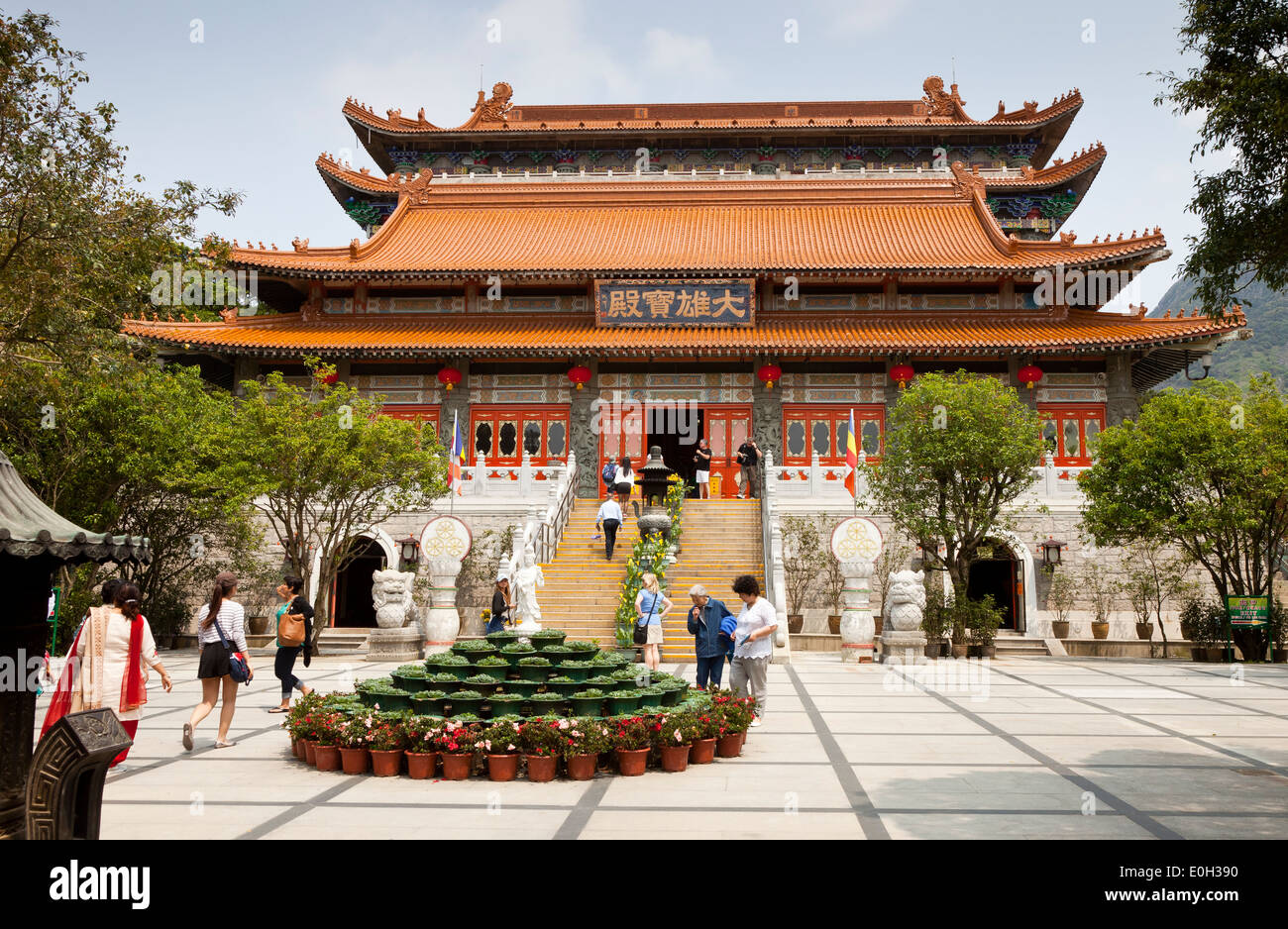 Po Lin Monastery on Lantau Island in Hong Kong Stock Photo - Alamy