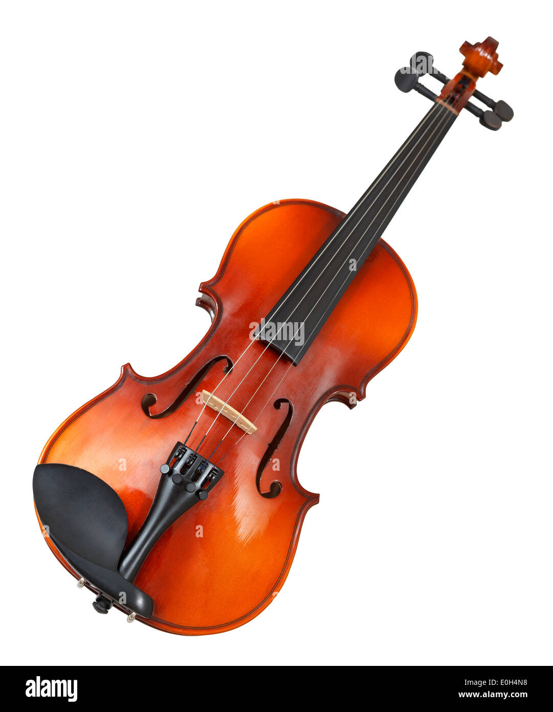 Violin front view isolated on Cut Out Stock Images & Pictures - Alamy