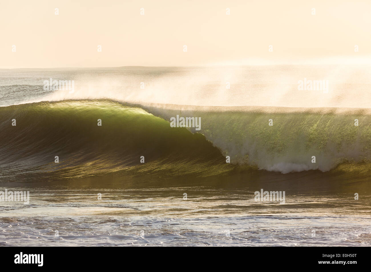 Ocean wave swimming closeup inside crashing swells of water Stock Photo ...