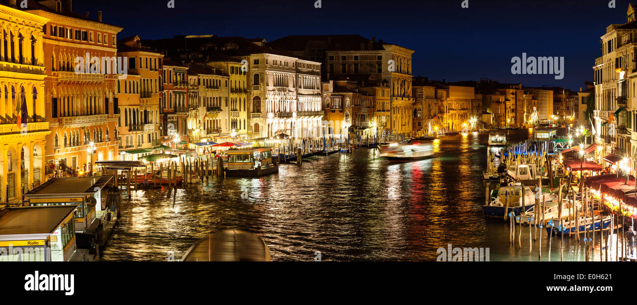 The Grand Canal, view from Rialto bridge in a southwesterly direction ...