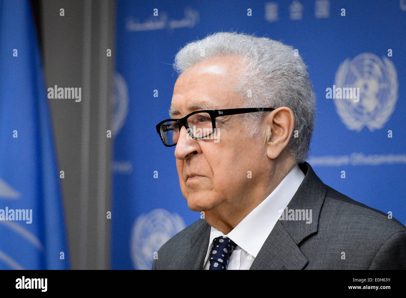 New York, UN headquarters in New York. 13th May, 2014. Lakhdar Brahimi ...