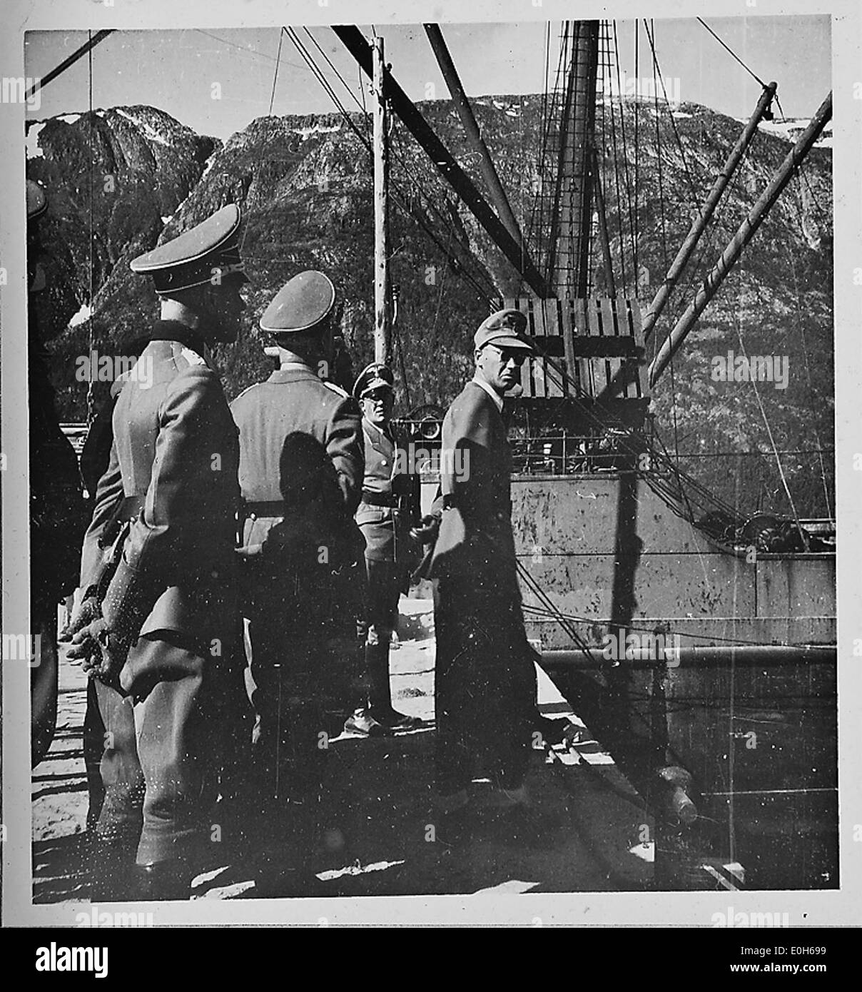 This image captures Namsos, Norway, during the Second World War. The ...
