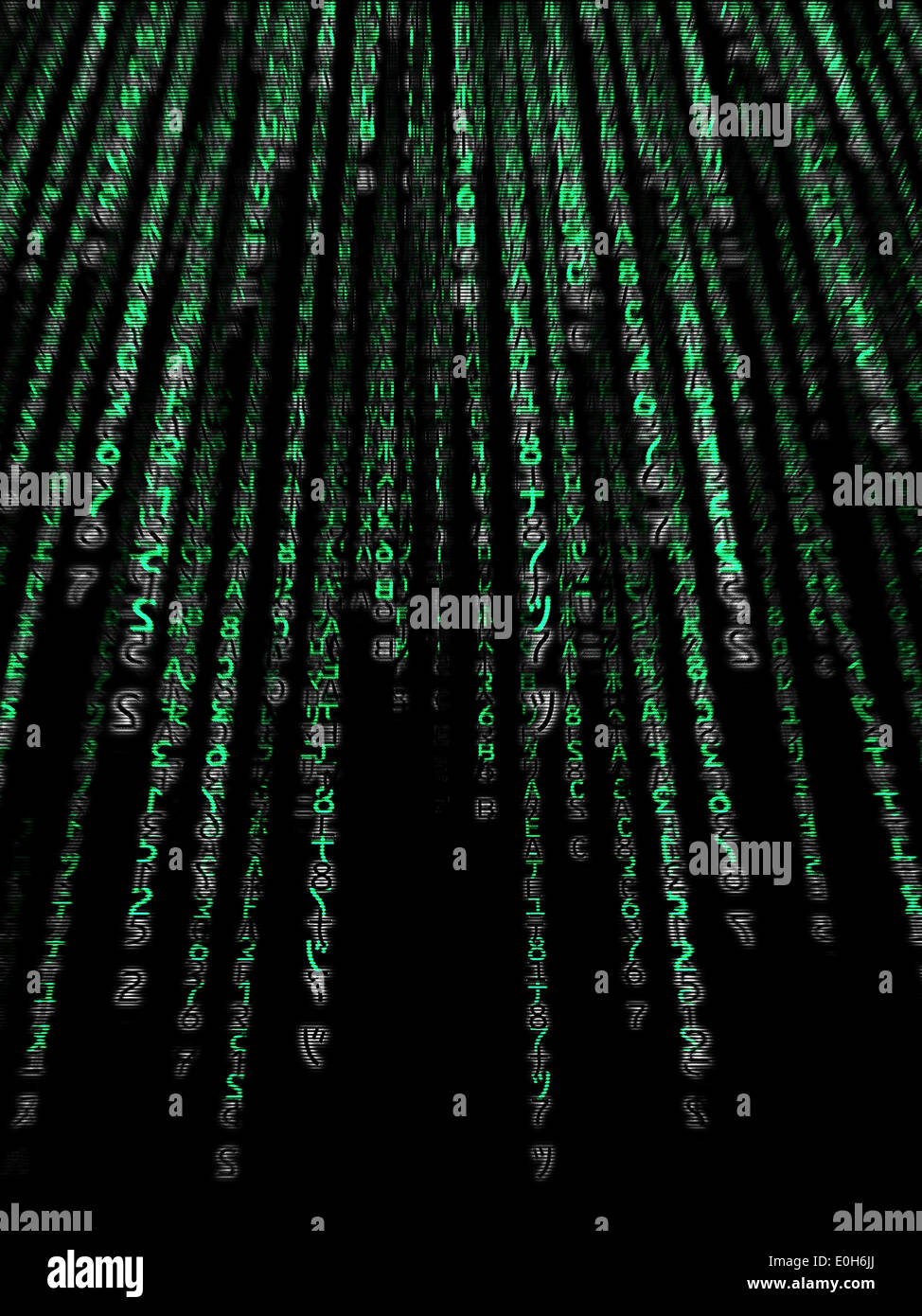 Green binary code on black background Stock Photo - Alamy