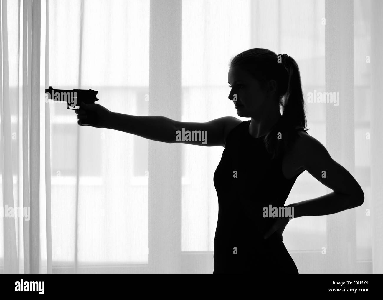 Girl Gun Silhouette