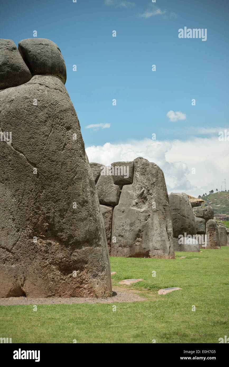 Rocks of the Inca fortress Sacsayhuaman, Cusco, Cuzco, Peru, Andes ...