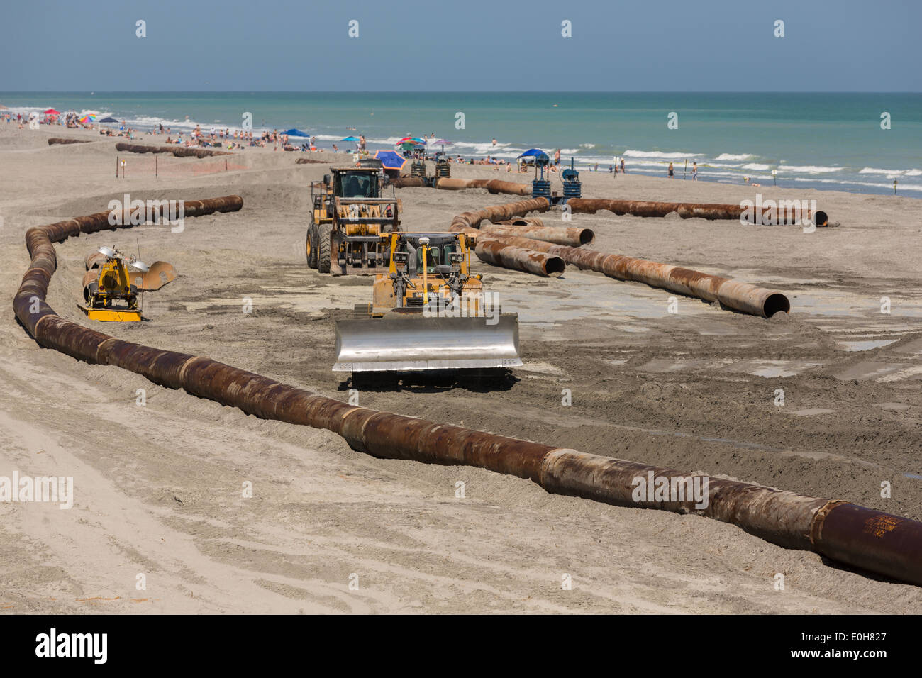 Sc pipeline beach replenishment hi-res stock photography and images - Alamy