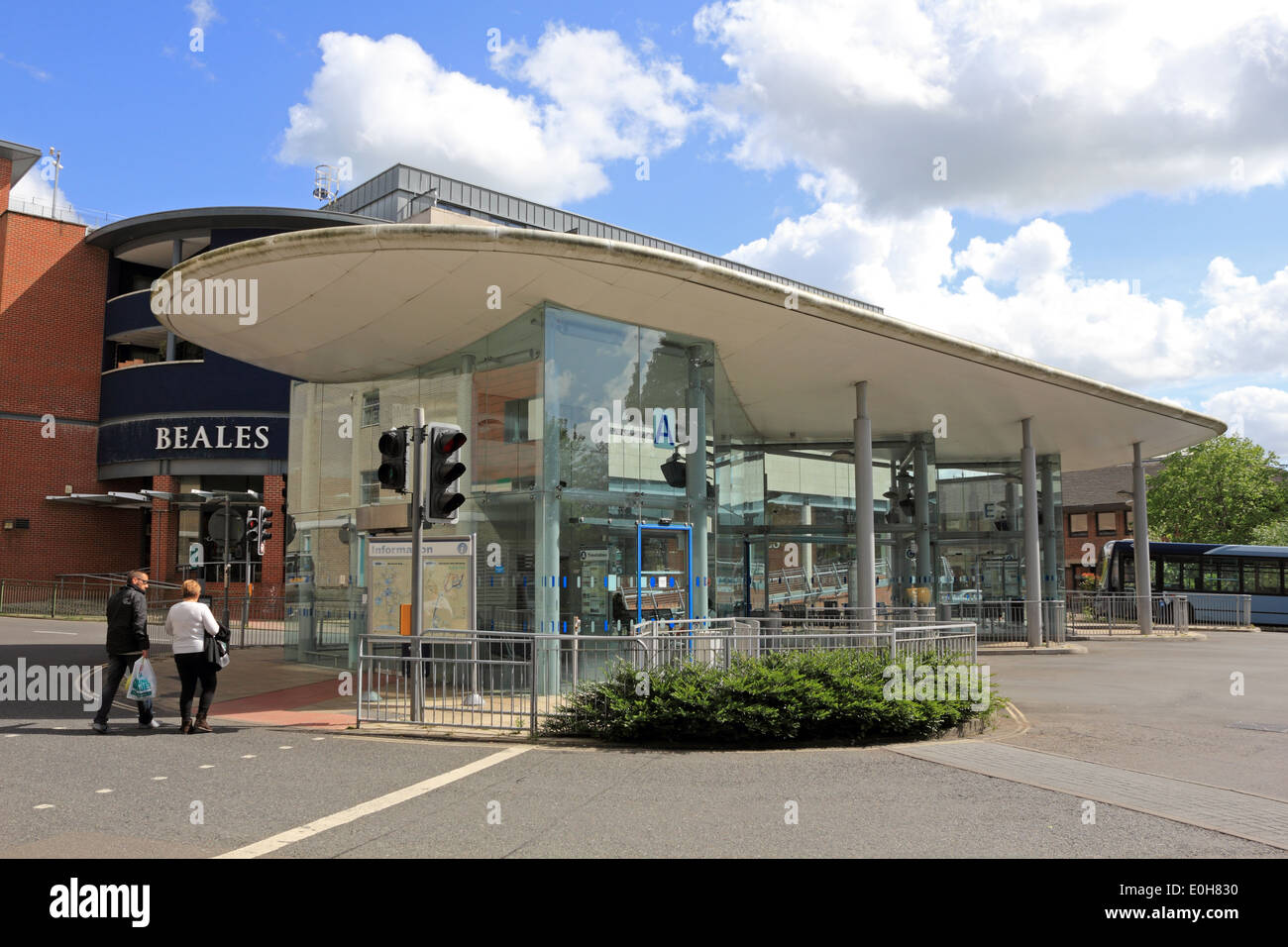 Beals department store and the new bus station at Horsham, West Sussex ...
