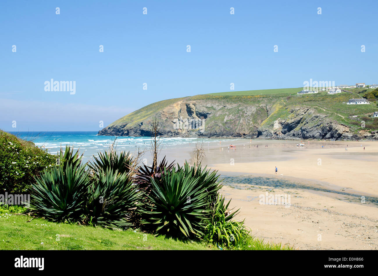 Mawgan Porth, Cornwall, UK Stock Photo - Alamy