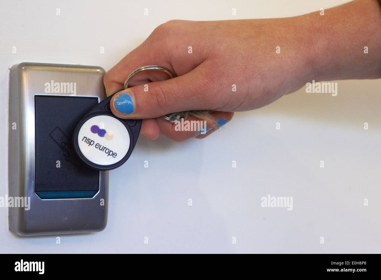 college door security system Stock Photo - Alamy