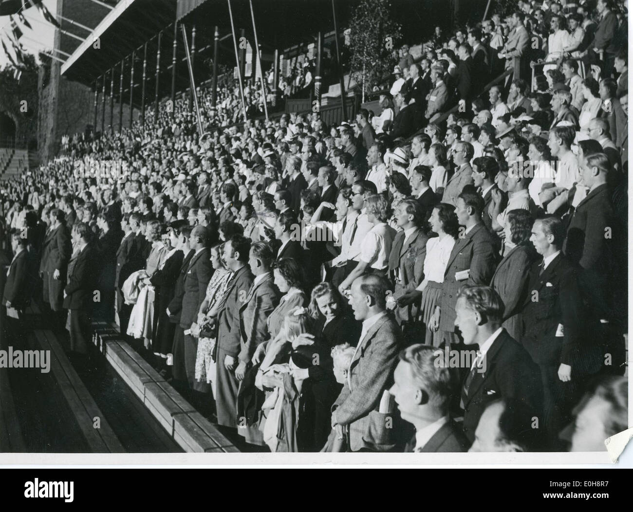 A photograph documenting sports activities during World War II in ...