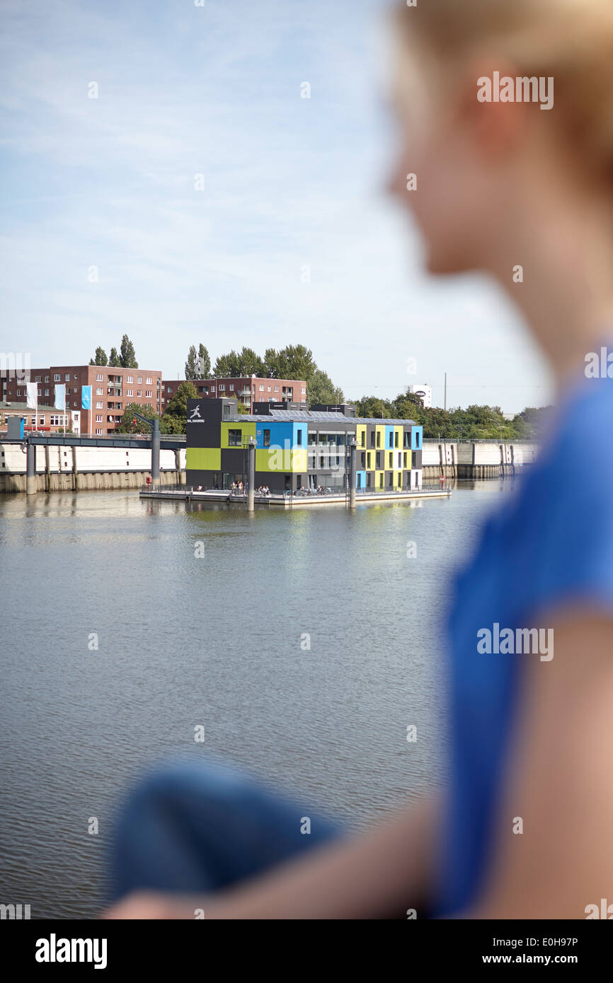 IBA Dock, floating office building, exhibition and event centre at the ...