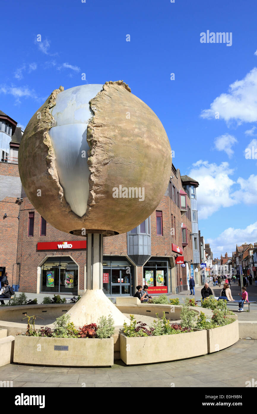 Globe world rising universe fountain hi-res stock photography and ...