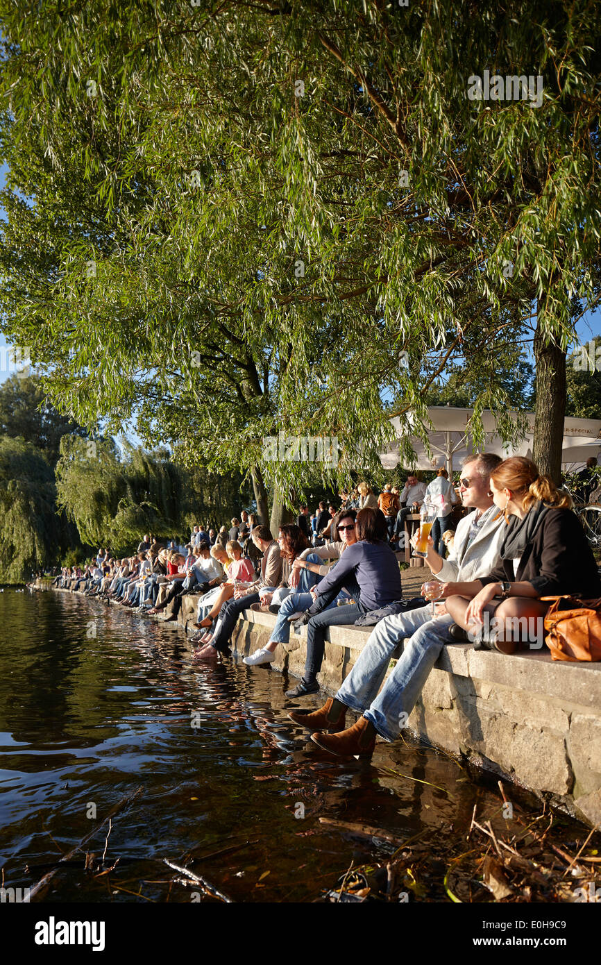 Hamburg germany people sitting on hi-res stock photography and images ...