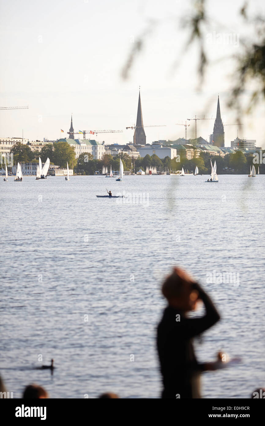 Hamburg germany people sitting on hi-res stock photography and images ...