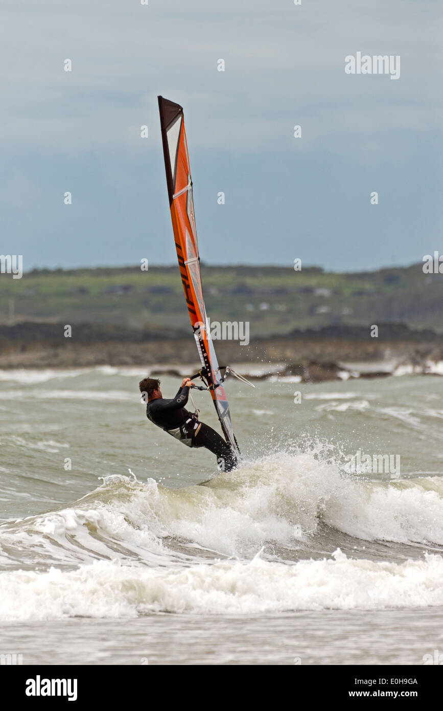 Surfing Rhosneigr Anglesey North Wales Uk Stock Photo - Alamy