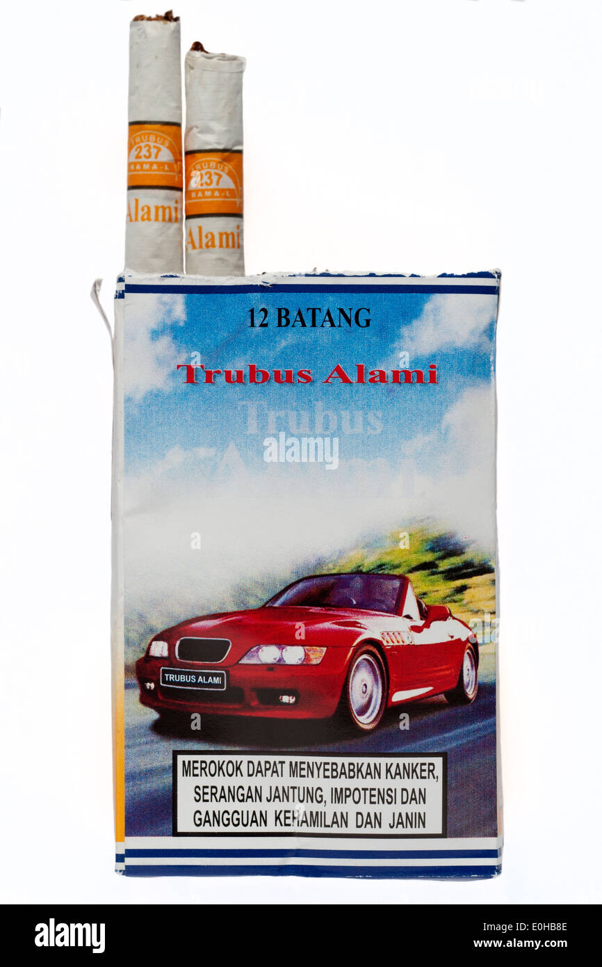 colourful and attractive design on packet of indonesian kretek ...