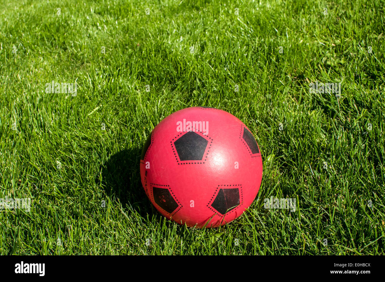 Red rubber child ball Stock Photo - Alamy