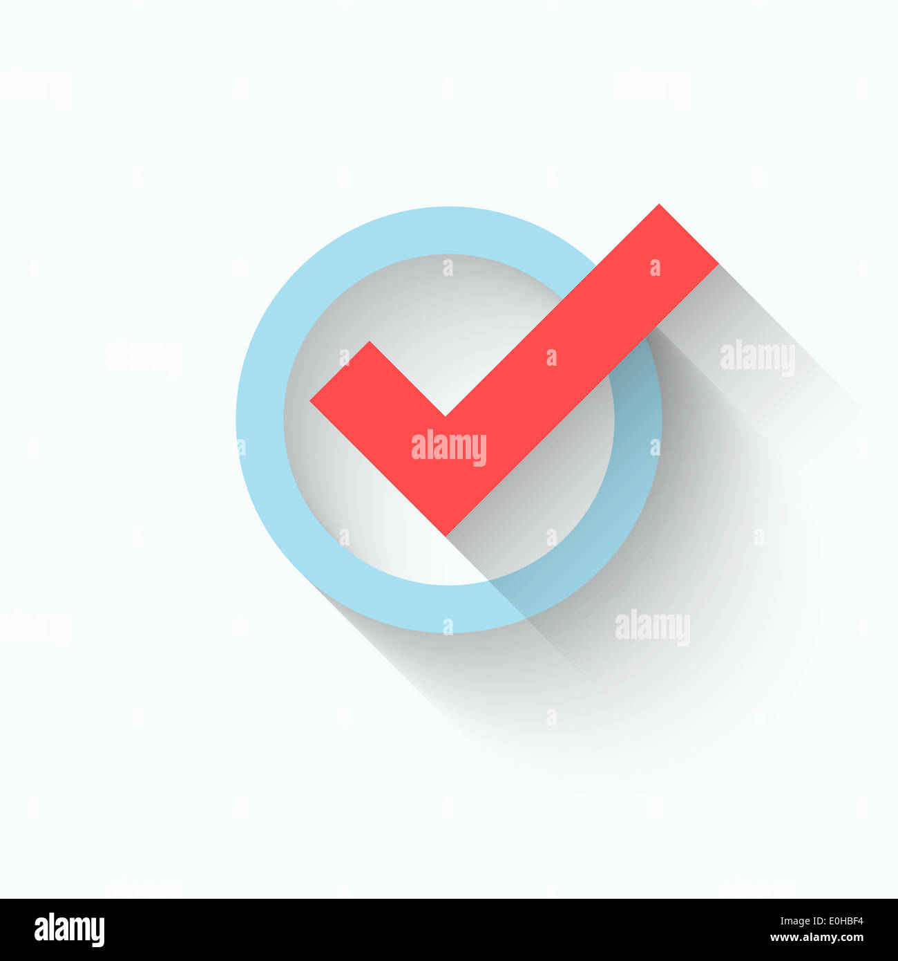 Check tick icon long Cut Out Stock Images & Pictures - Alamy